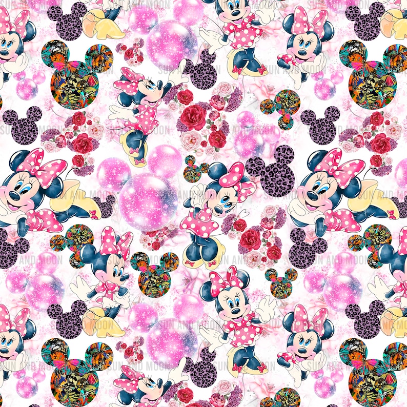 Minnie Seamless File, Cartoon Seamless Pattern, Cute Seamless Pattern ...
