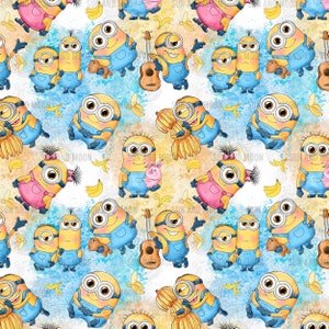 Minions Seamless Pattern, Minions Digital Paper, Cartoon Seamless ...