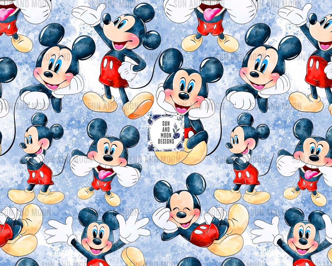 Mickey Seamless File, Cartoon Seamless Pattern, Cute Seamless Pattern ...