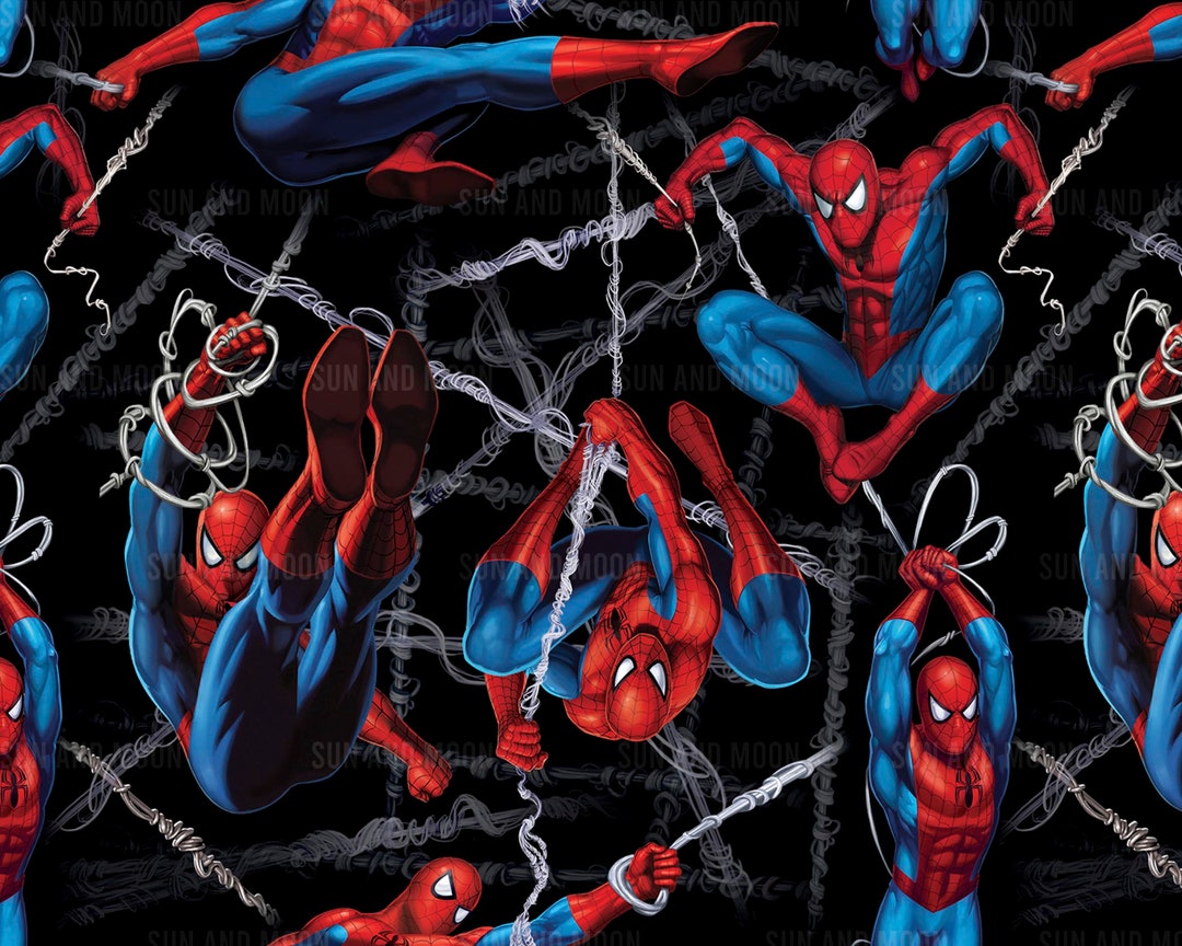 Spider Digital Paper, Super Hero Seamless Pattern, Spiderman Tumbler ...