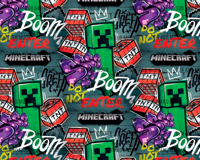 Creeper Seamless, Minecraft Digital Paper, Minecraft Seamless File ...