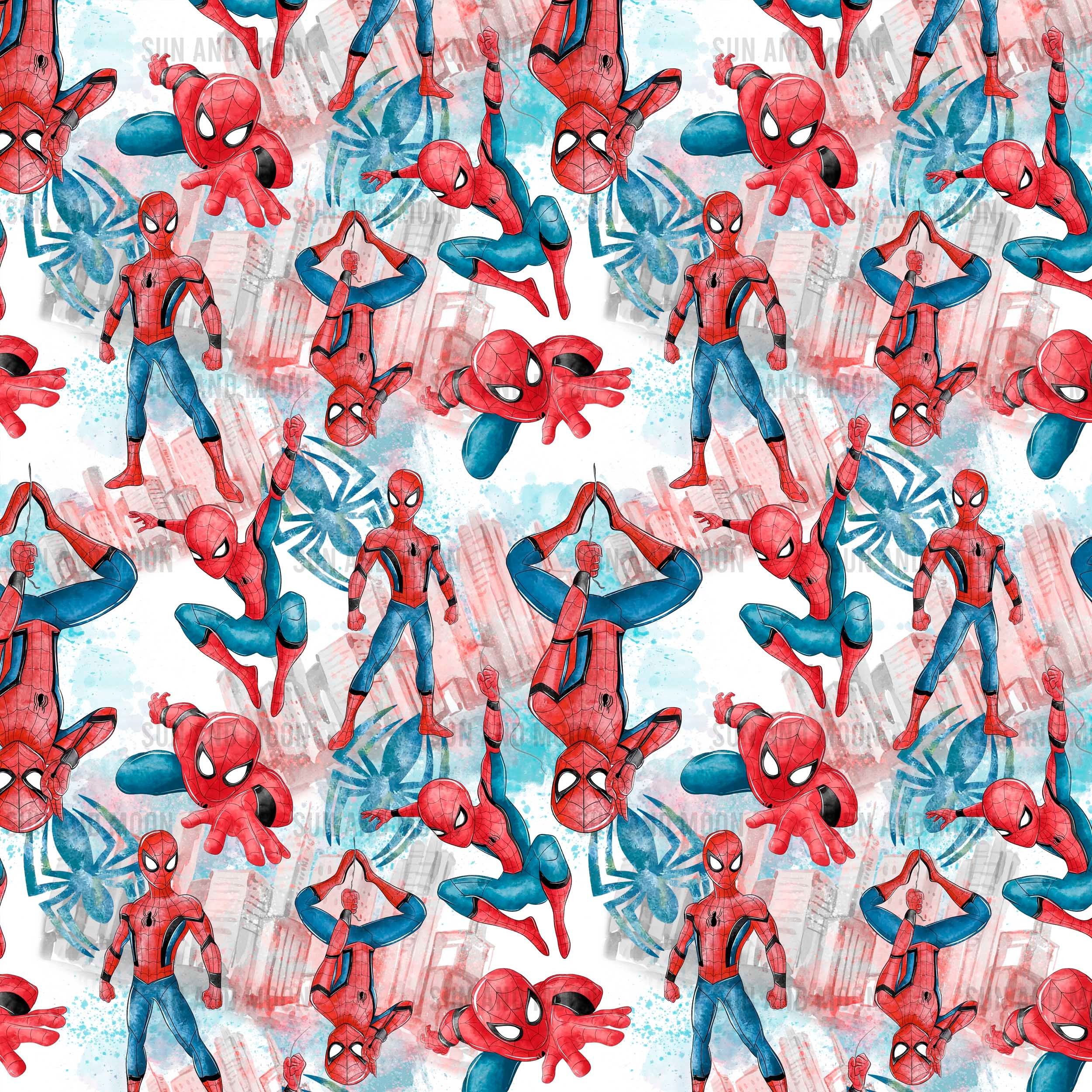 Super Hero Seamless Pattern, Spider Digital Paper, Spiderman Tumbler ...