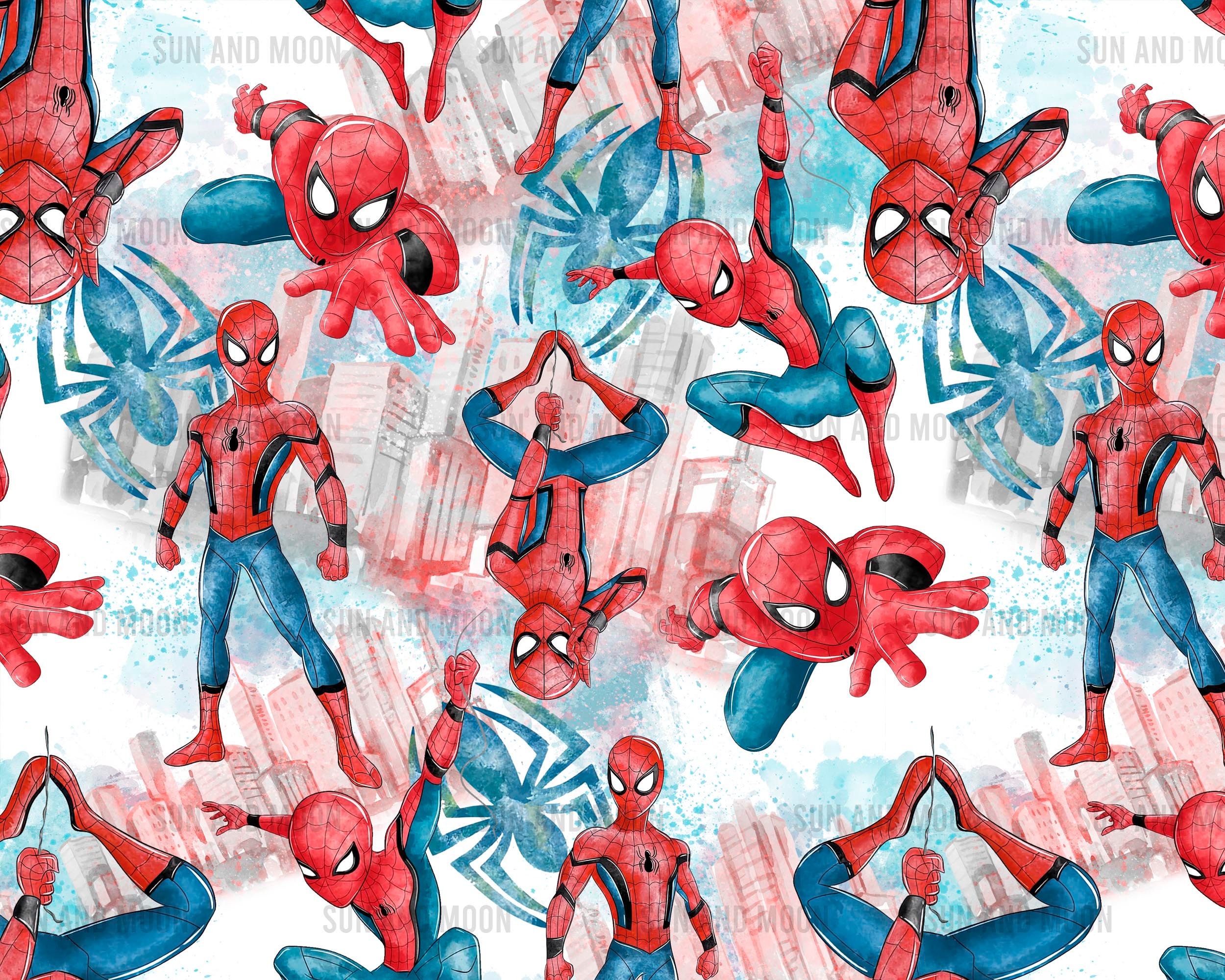 Super Hero Seamless Pattern, Spider Digital Paper, Spiderman Tumbler ...