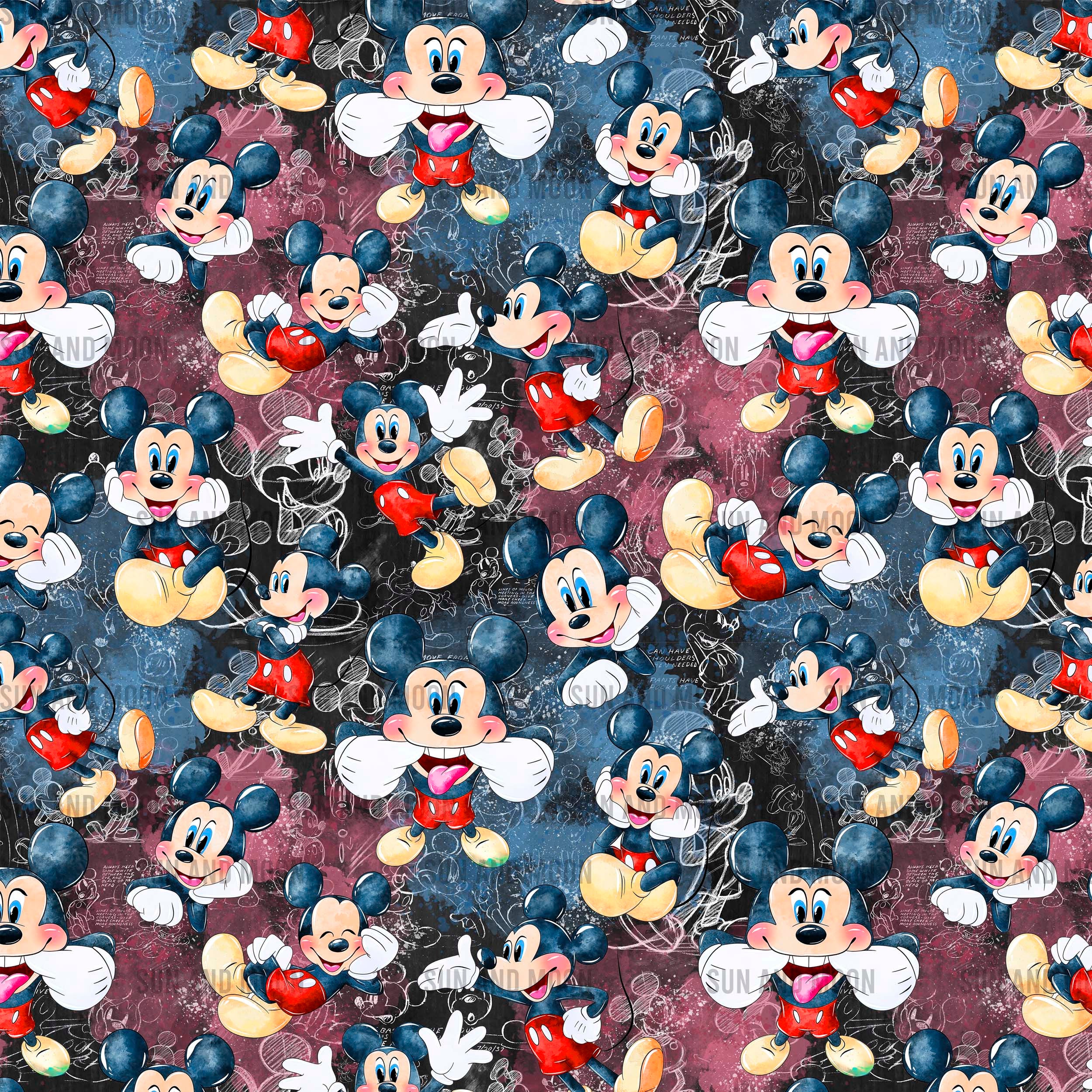 Mickey Seamless File, Cartoon Seamless Pattern, Cute Seamless Pattern ...