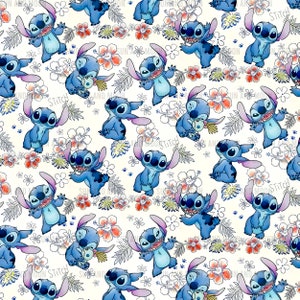 Stitch Summer Seamless Pattern, Stitch Digital Paper, Cartoon Seamless ...