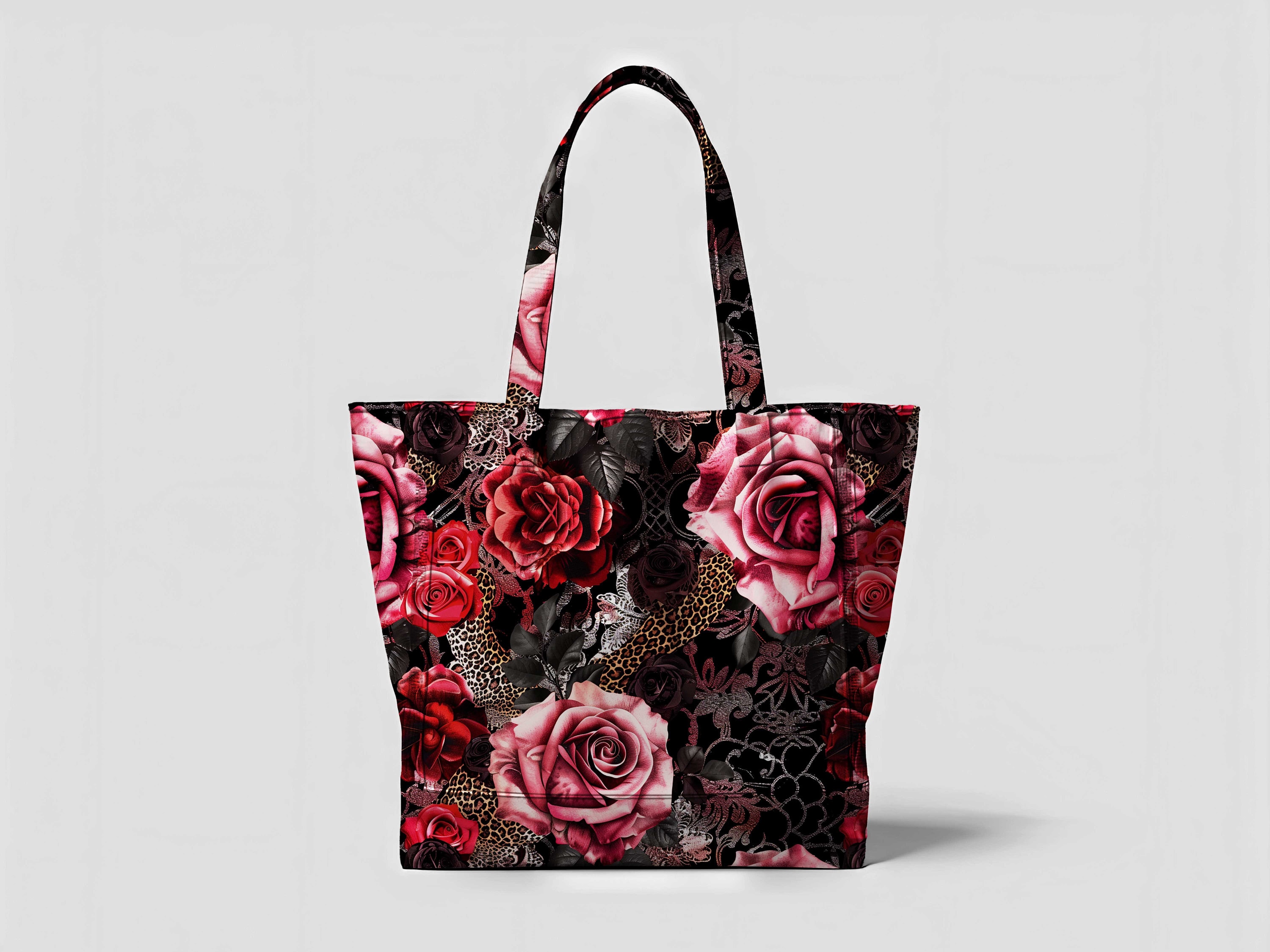 Floral Leopard Print, Roses, Lacquer Detail (digital Design) - Etsy