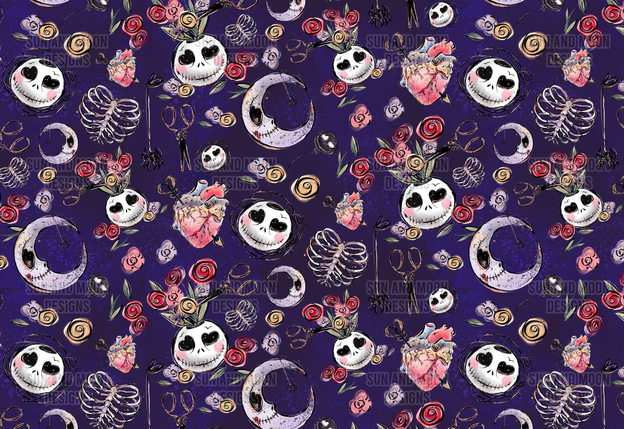 Halloween Seamless Pattern Spooky Seamless Pattern Cute - Etsy