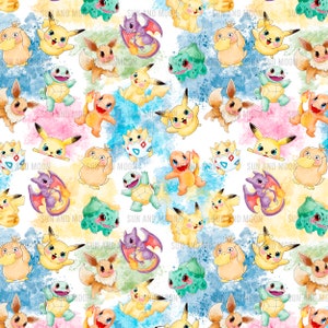 Pokeball Seamless Pattern, Pokemon Digital Paper, Pokemon Seamless ...