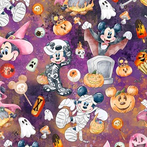 Halloween Digital Paper, Halloween Seamless Pattern, Cartoon Seamless ...