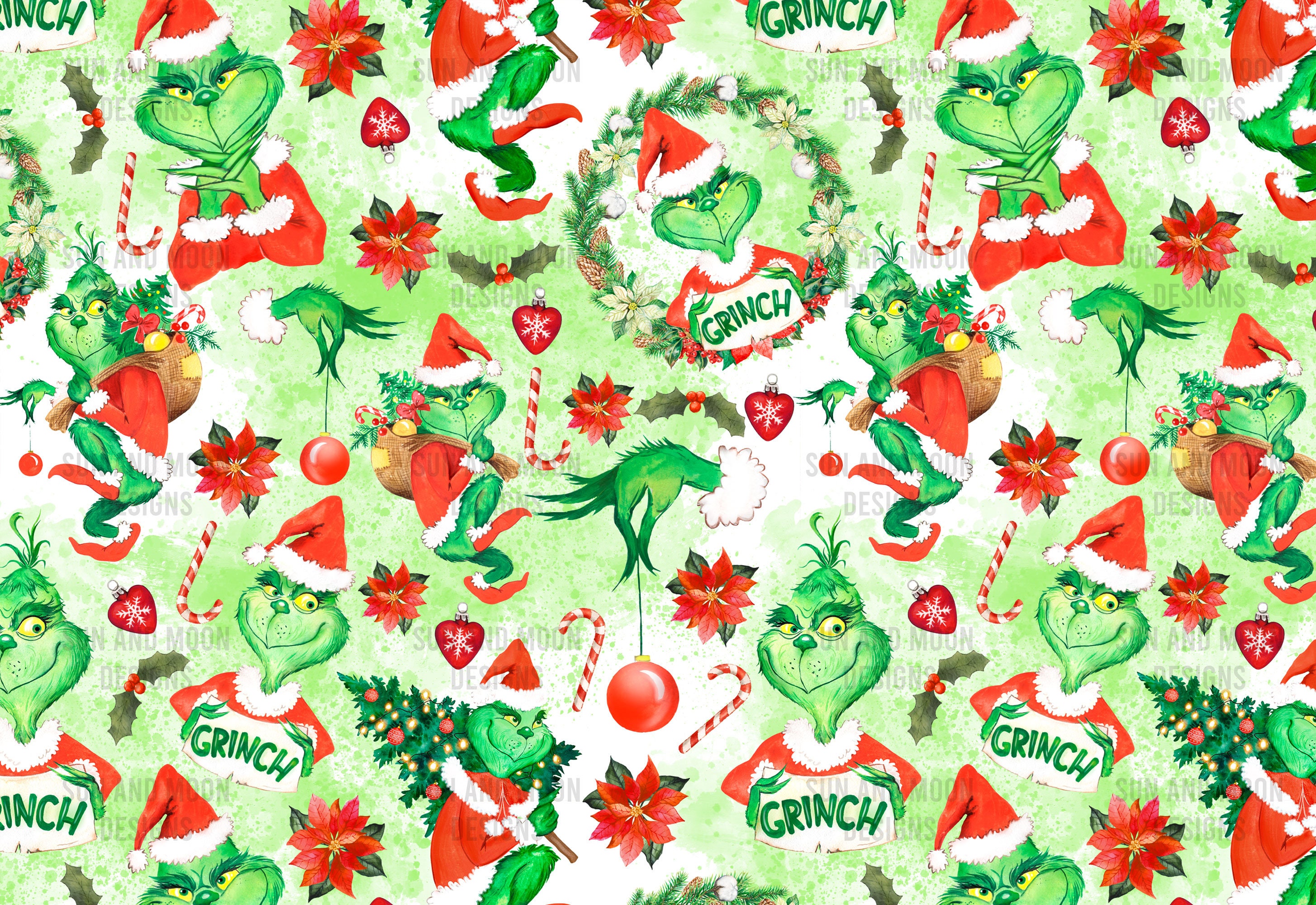 Christmas Seamless Pattern Christmas Digital Paper Cute - Etsy