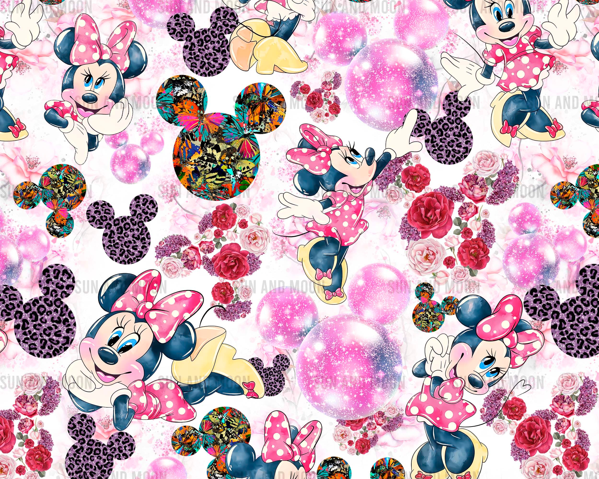 Minnie Seamless File, Cartoon Seamless Pattern, Cute Seamless Pattern ...
