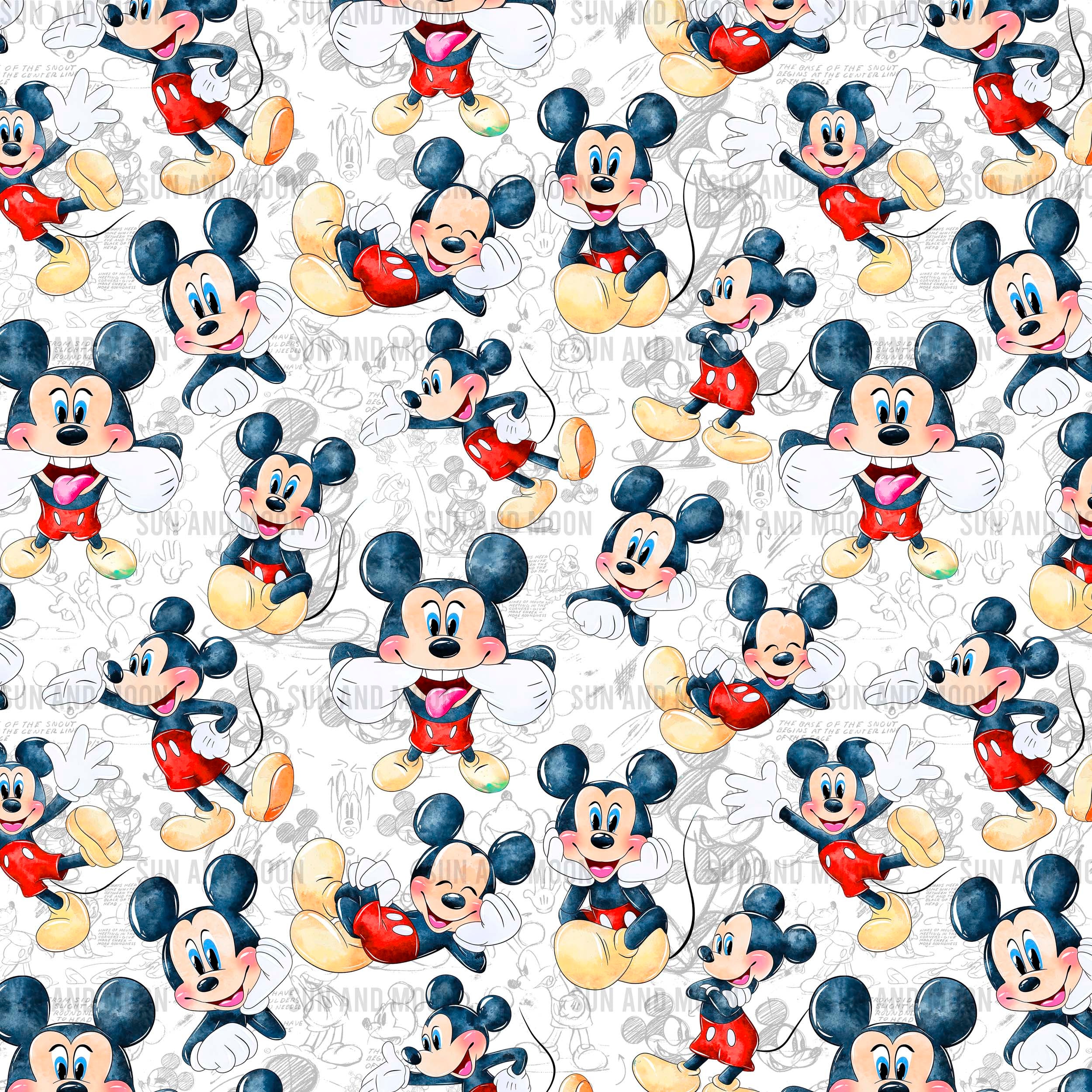 Cute Seamless Pattern, Mickey Seamless File, Cartoon Seamless Pattern ...