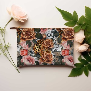 Floral Leopard Print, Roses, Lacquer Detail (digital Design) - Etsy