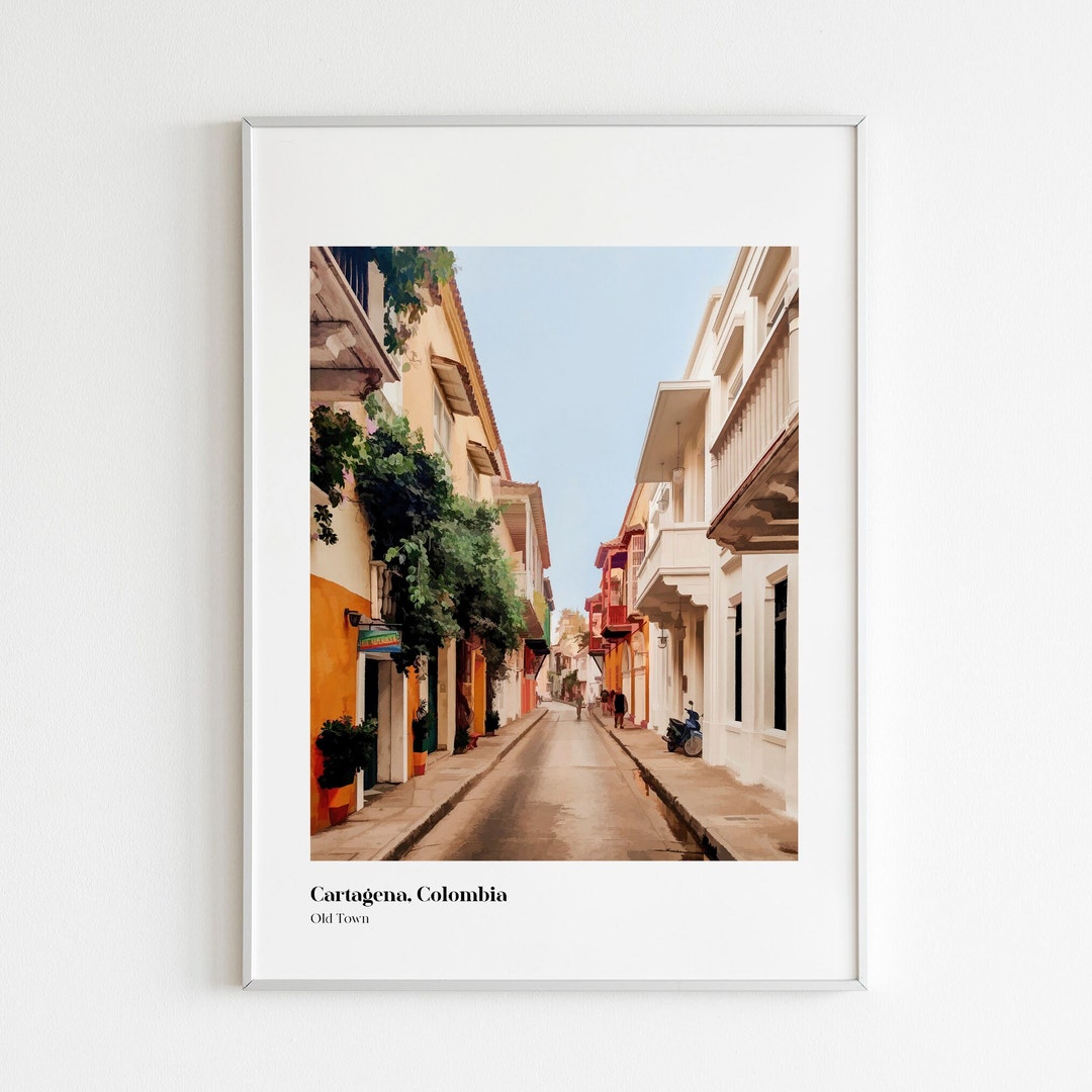 Cartagena Colombia Travel Poster, Cartagena Colombia Wall Art ...