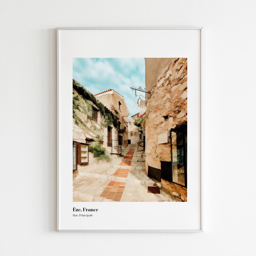 Èze France Travel Poster, Èze France Wall Art, Èze France Travel Print ...