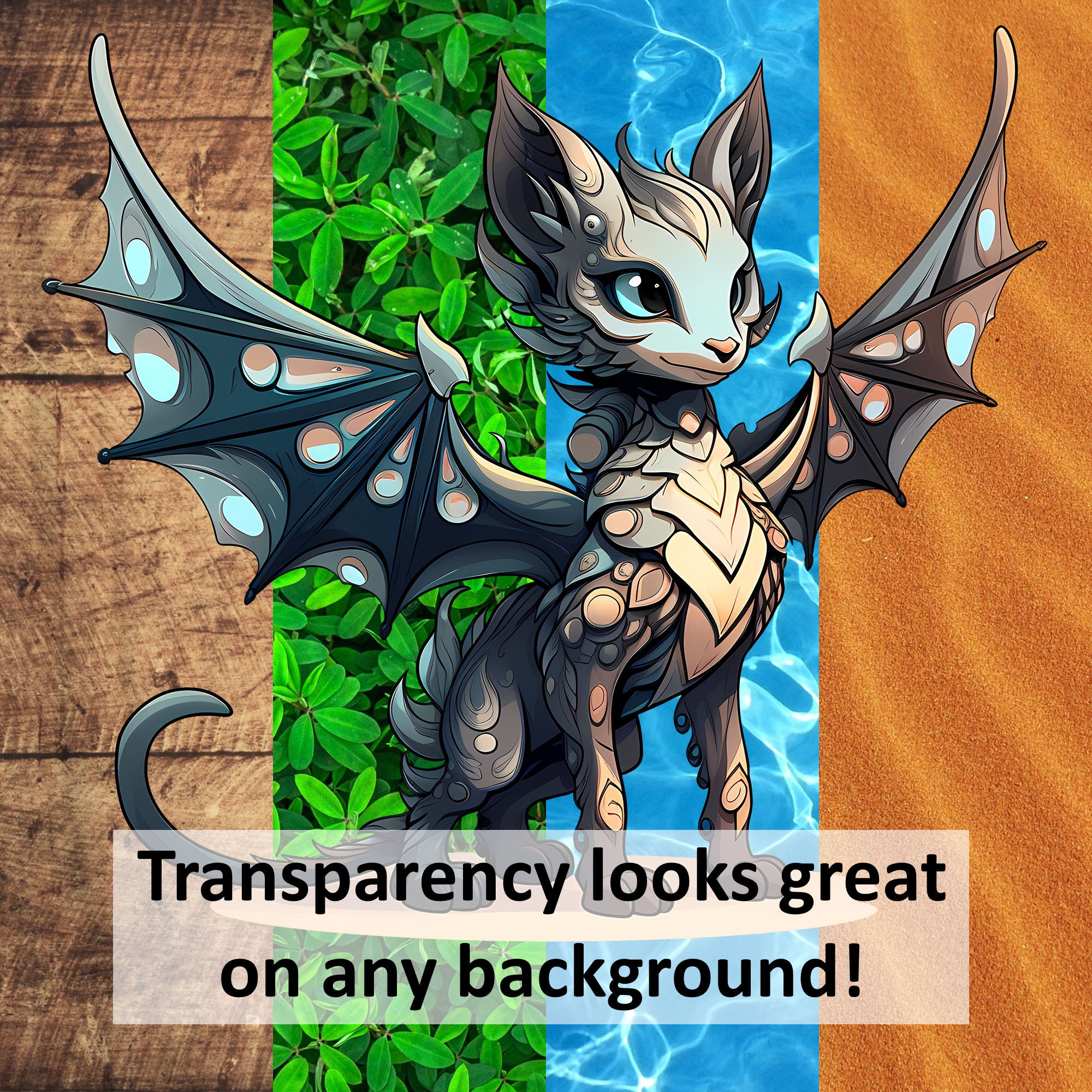 Dragon Cat Digital Clipart Instant Download Bundle Transparent ...