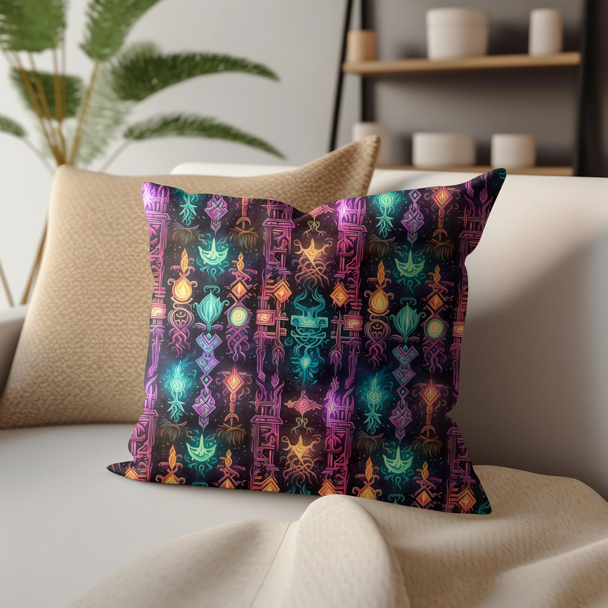 Swirling Magic & Runes Watercolor Seamless Pattern Bundle Digital ...