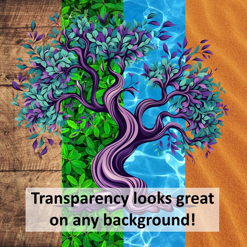 Fantasy Tree Digital Clipart Instant Download Bundle Transparent ...