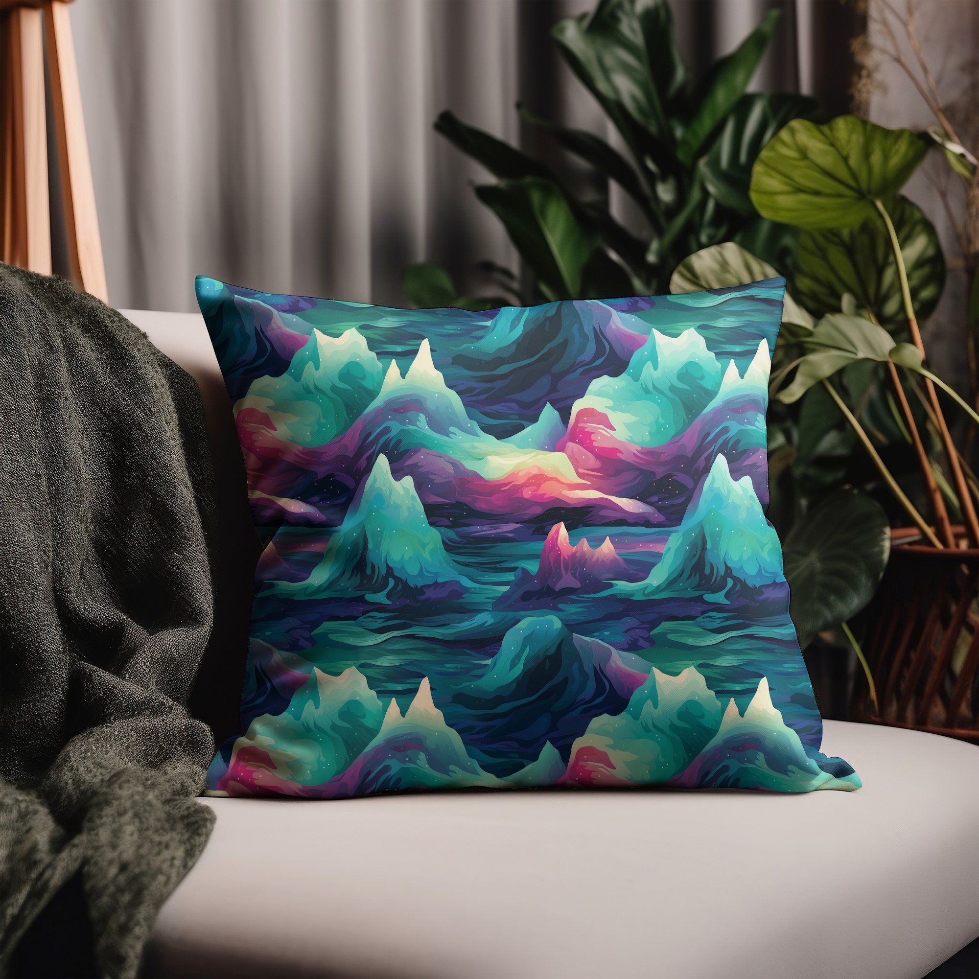 Arctic Aurora Borealis Seamless Pattern Bundle Digital Papers Printable ...