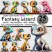 Fantasy Lizard Digital Clipart Instant Download Bundle Transparent ...