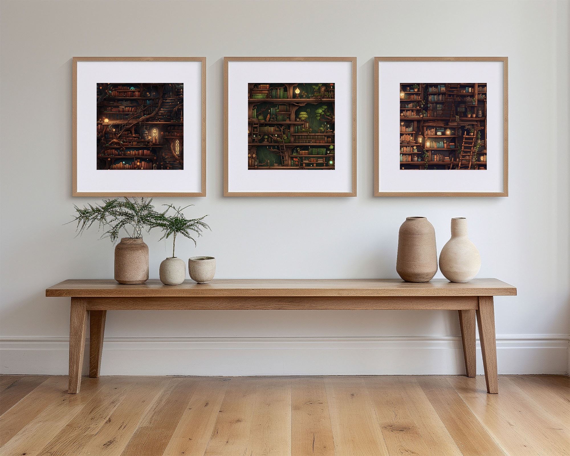 Fantasy Bookshelves Seamless Pattern Bundle Digital Papers Printable ...