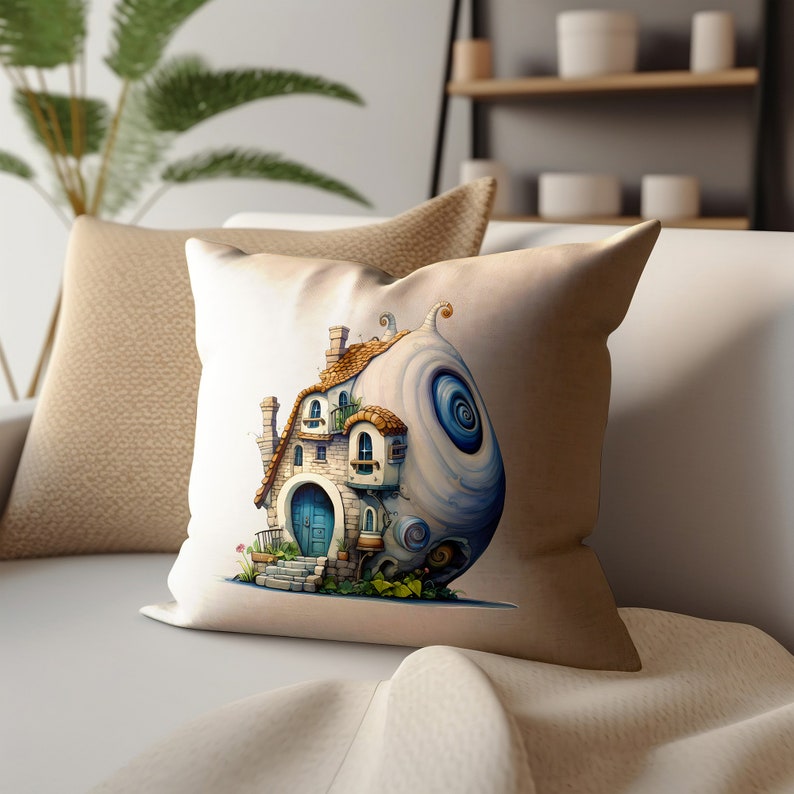 Whimsical Shell House Watercolor Digital Clipart Bundle Transparent ...