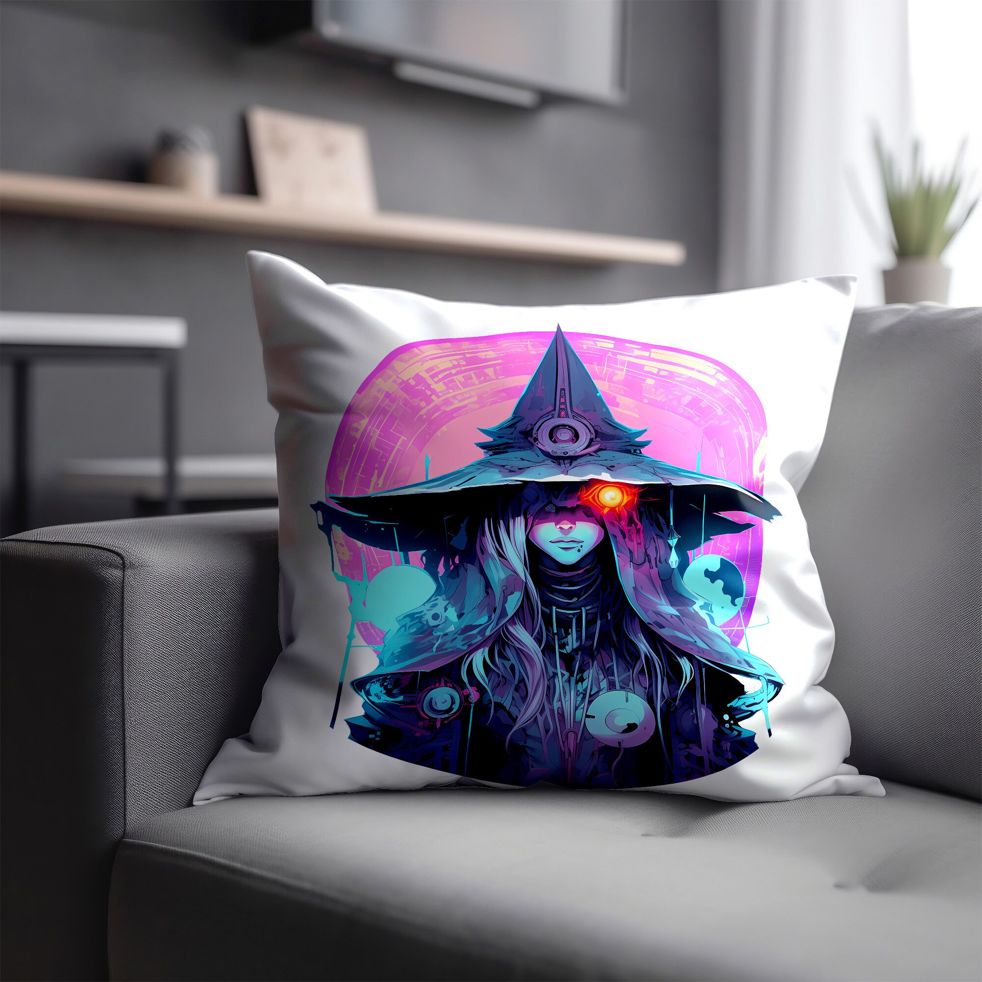 Cyberpunk Witch Digital Clipart Instant Download Bundle Transparent ...