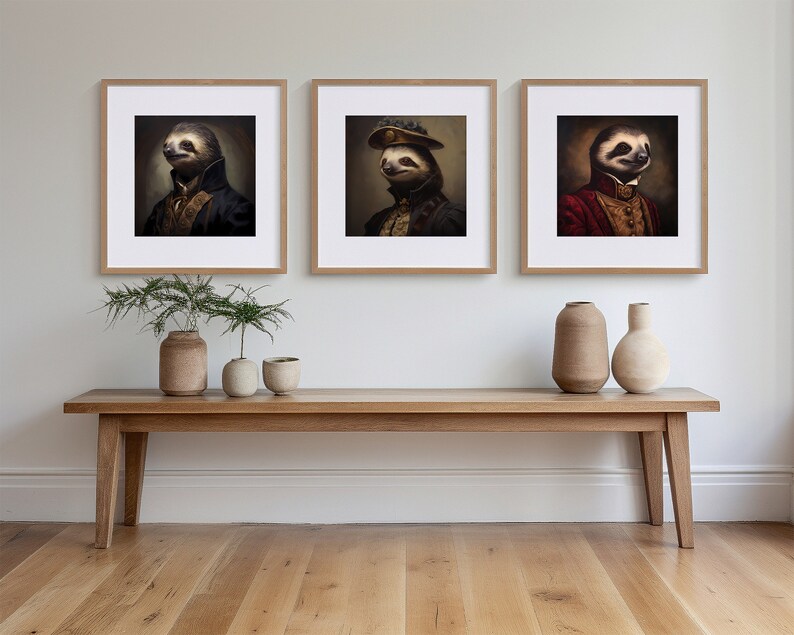 Gothic Victorian Sloth Portrait Digital Art Instant Download Bundle ...