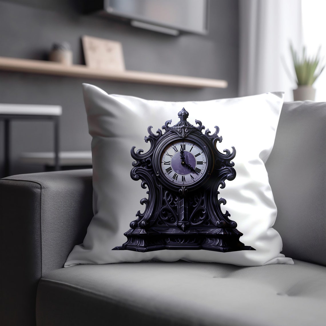 Gothic Clock Mixed Media Digital Clipart Bundle Download Transparent ...