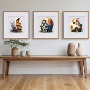 Whimsical Shell House Watercolor Digital Clipart Bundle Transparent ...