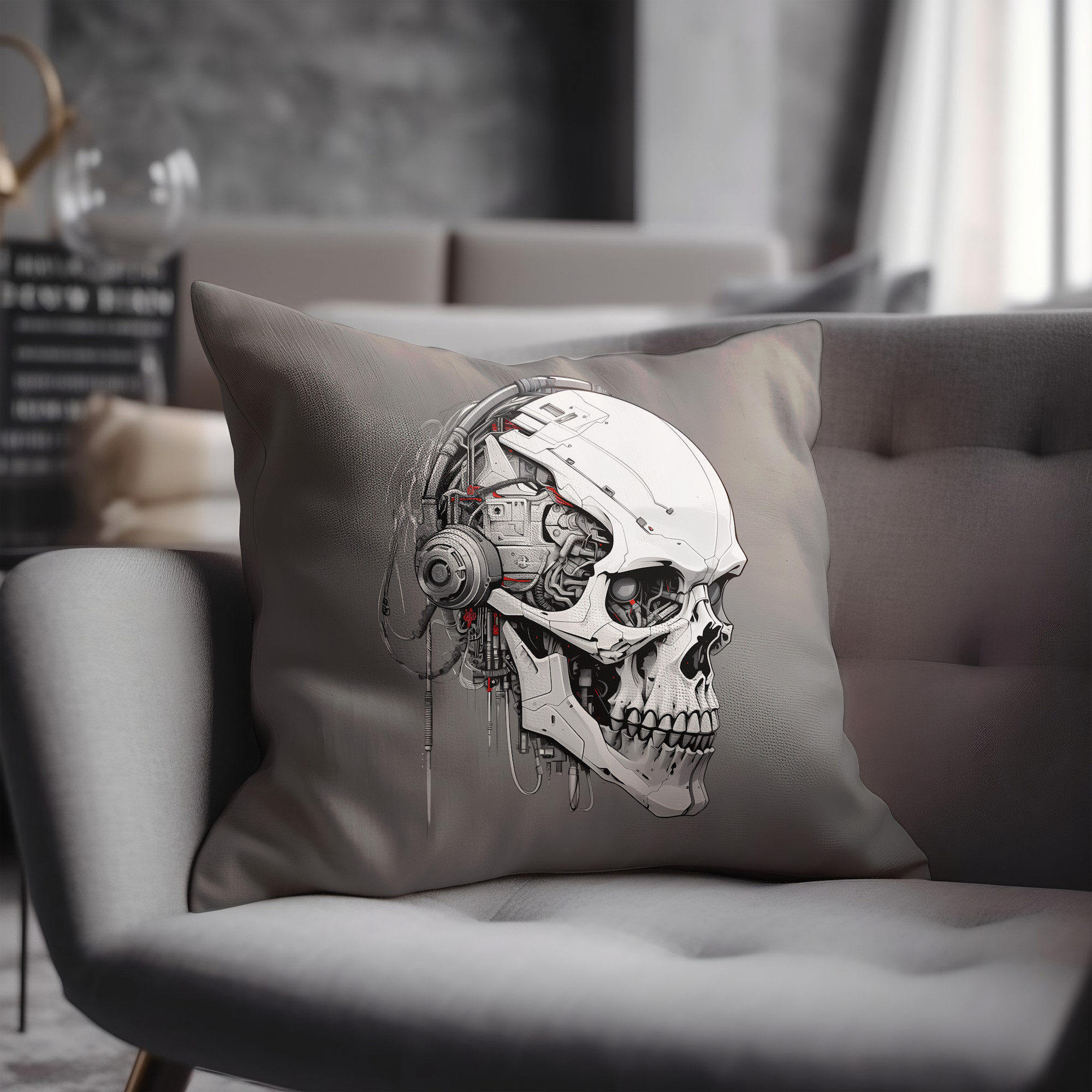 Cyberpunk Skull Digital Clipart Instant Download Bundle Transparent ...