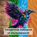 Cyberpunk Bird Digital Clipart Instant Download Bundle Transparent ...