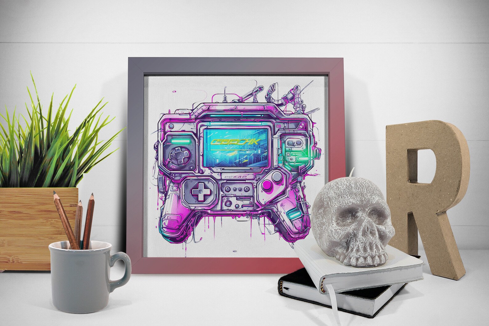 Cyberpunk Gaming Digital Clipart Instant Download Bundle Transparent ...