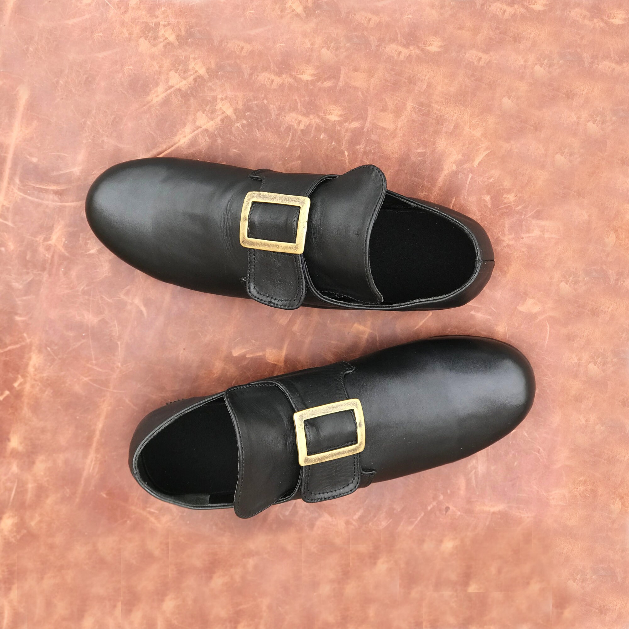 18th Century Colonial Shoes, Cosplay Shoes, Pirate Shoes, Black Shoes ...