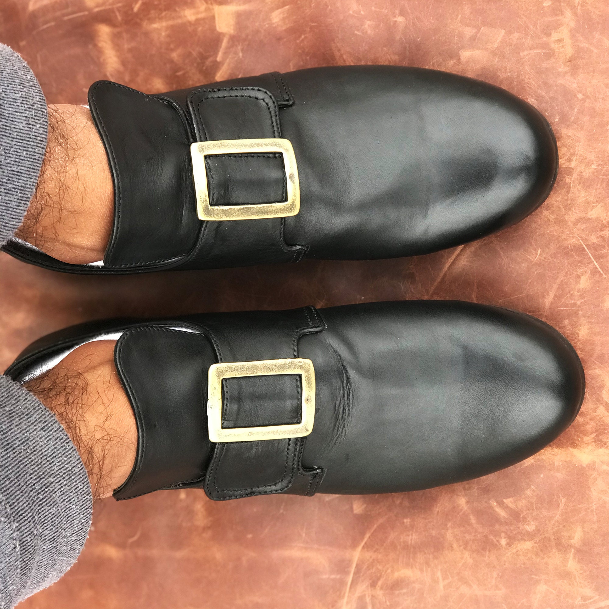 18th Century Colonial Shoes, Cosplay Shoes, Pirate Shoes, Black Shoes ...