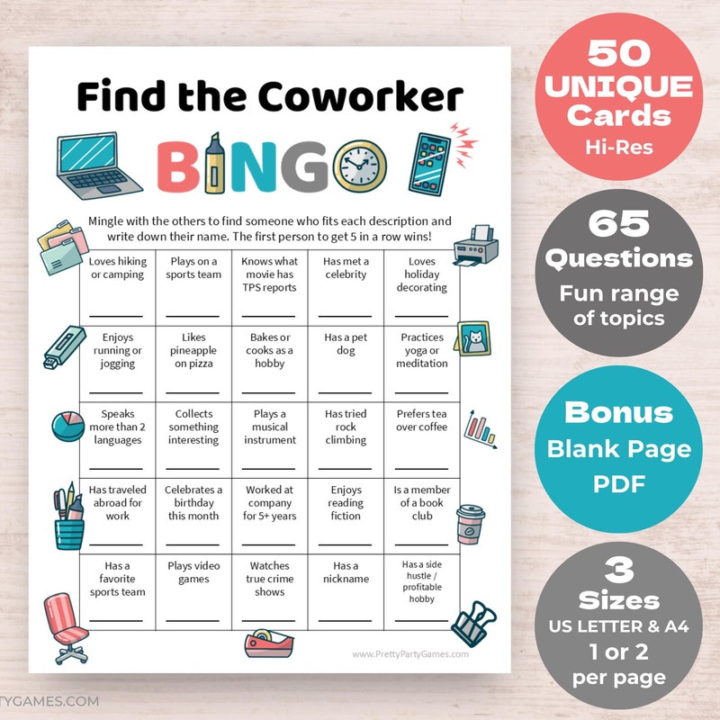 Team Building Bingo - Etsy