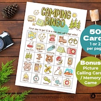 Summer Camp Bingo, 30 Summer Camp Bingo Cards, Summer Camp Game, Camp ...