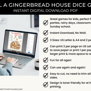 Roll A Gingerbread Game, Fun Christmas Gingerbread House Candy Dice ...