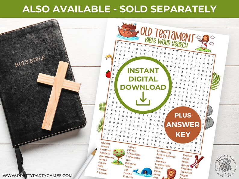 New Testament Books of the Bible Word Search Printable +answer Key ...