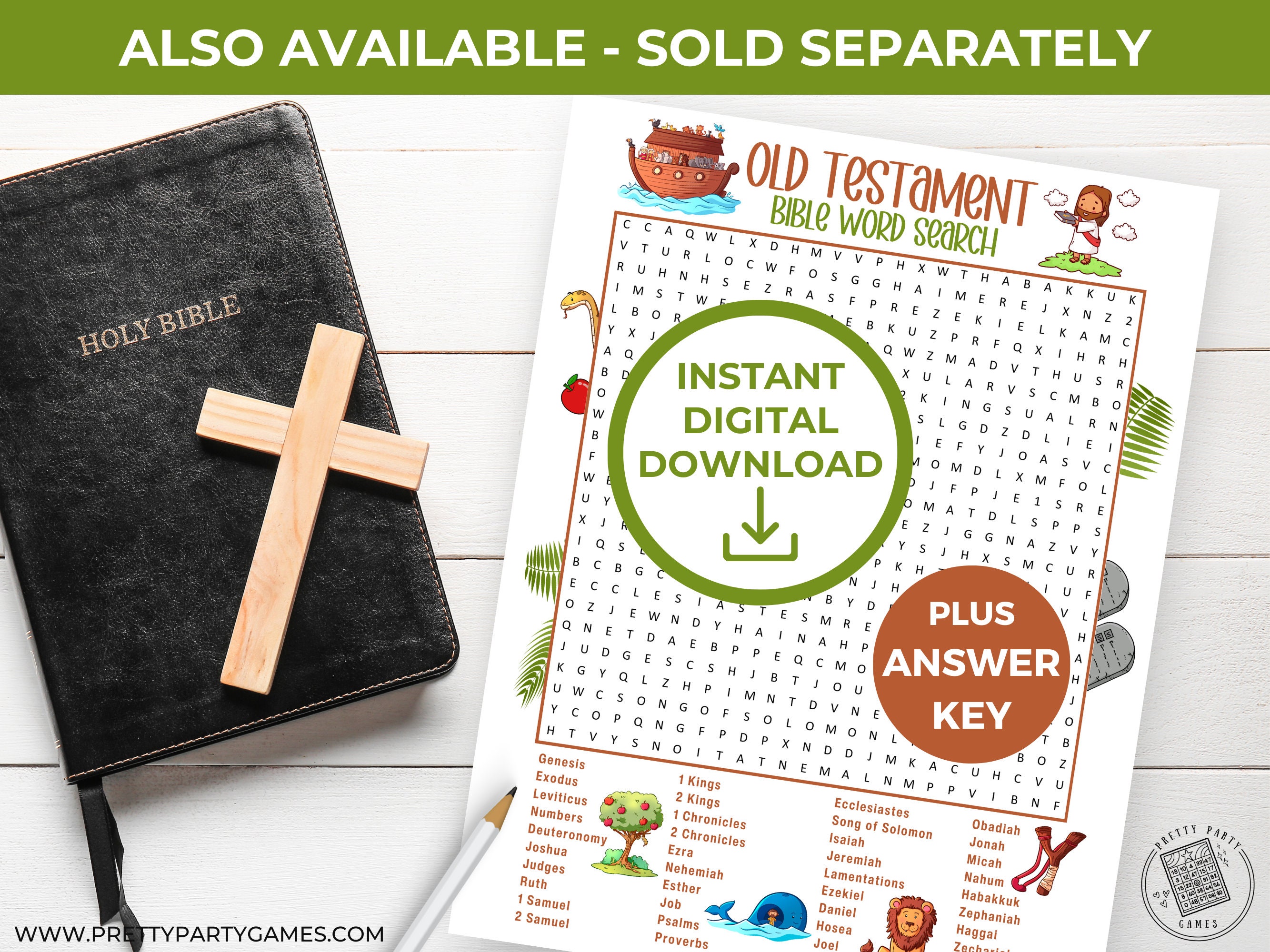 New Testament Books of the Bible Word Search Printable +answer Key ...