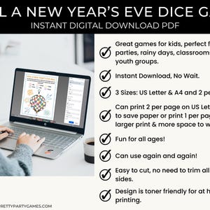 New Year's Eve Ball Drop Roll A Dice Game, New Years Candy Dice Game ...