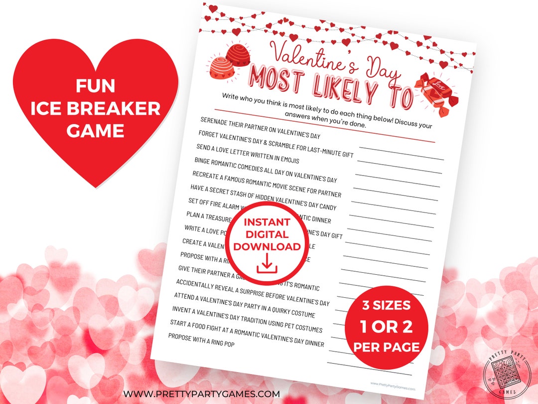 Who Is Most Likely Game Funny Printable Valentines Day Party Games