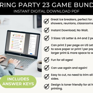 23 Spring Games Bundle, Spring Fling Party Printable, Spring Games for ...