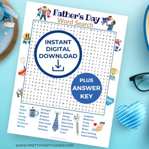 Fathers Day Word Search Game, Father's Day Activity Ideas From Kids ...