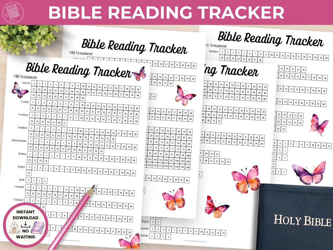 Bible Chapter Tracker Coloring Pages, Butterfly Bible Study Reading Log ...