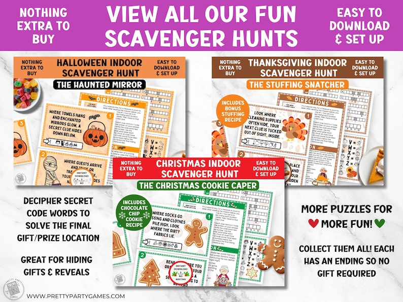 Indoor Winter Scavenger Hunt for Kids, Clues + Secret Code Puzzles ...