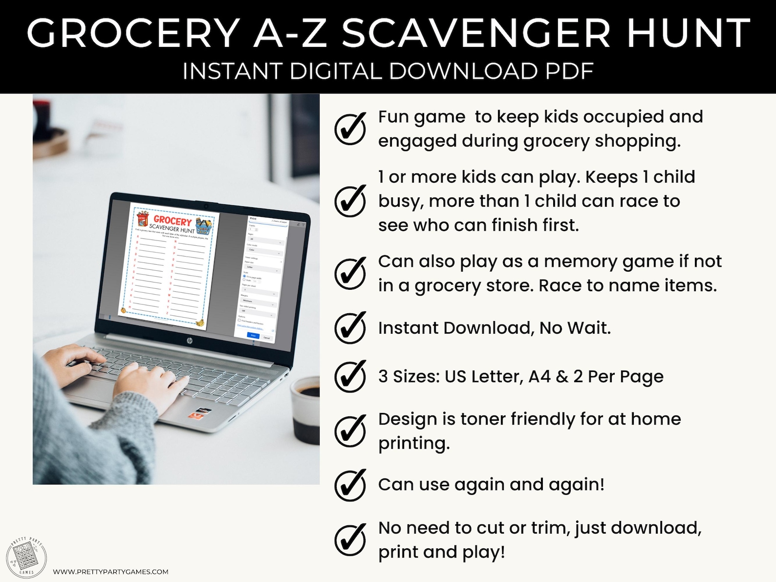 Grocery Store Scavenger Hunt Game, Supermarket Busy Games for Kids ...
