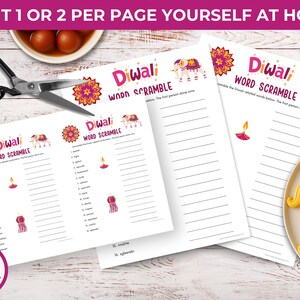 Diwali Word Scramble Printable Game, Festival of Lights Party Game, Fun ...