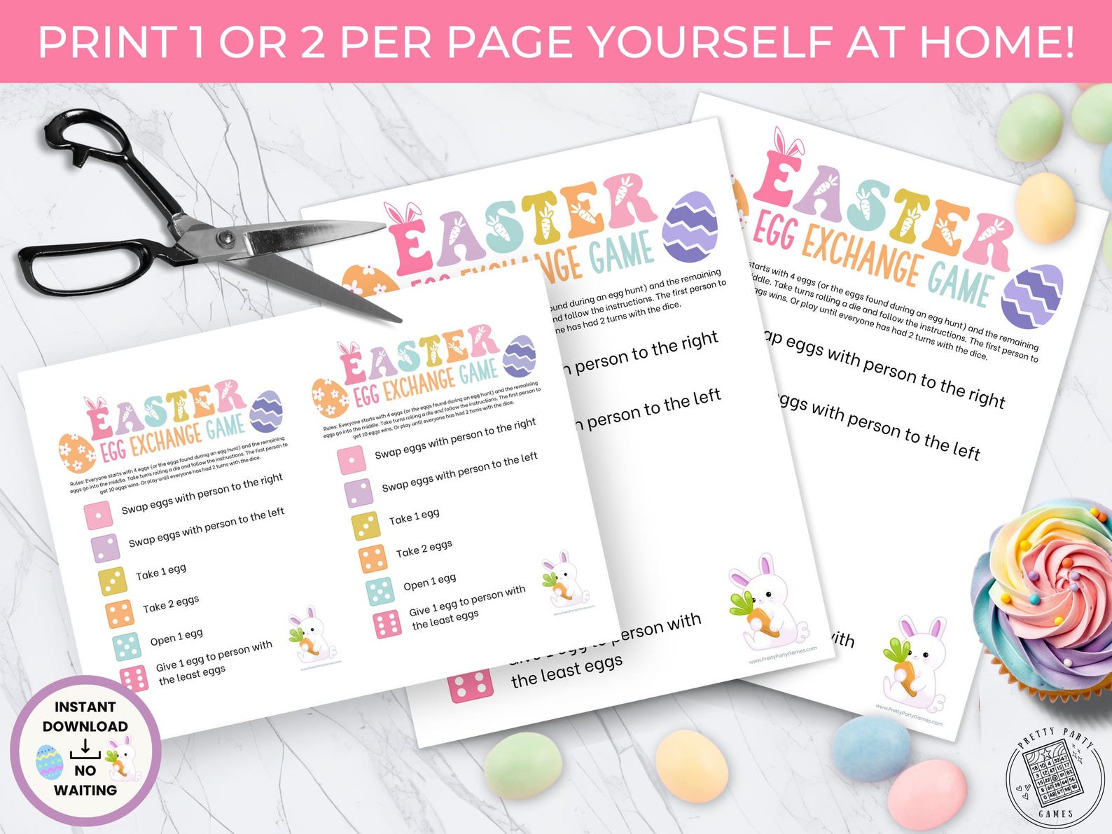 Easter Egg Exchange Game, Easter Egg Swap Candy Dice Game for Kids ...