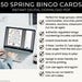 50 Spring Bingo Cards With Numbers, Springtime Printable Party Games ...